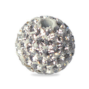 Essential shamballa style beads crystal 8mm (2)